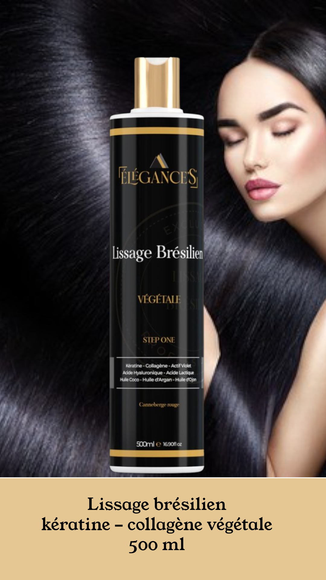 Lissage Brésilien Kératine 500 ml - HCL COSMETIC | EléganceS